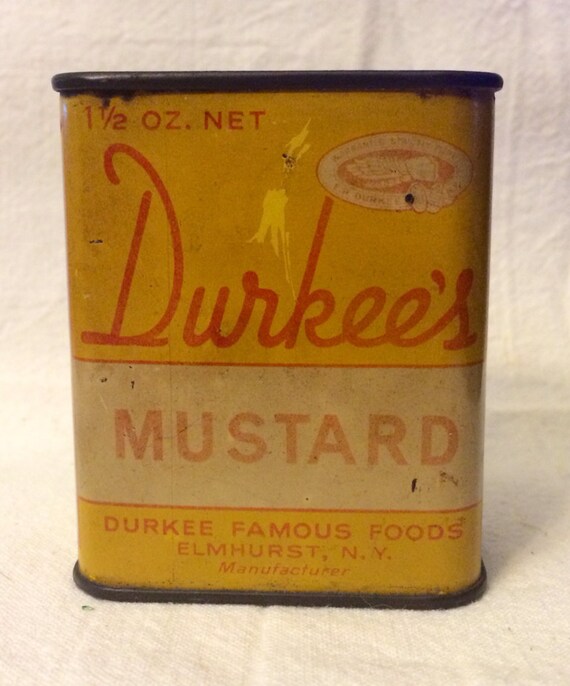 Durkee's Mustard Spice Tin Vintage by Mikeytiques on Etsy