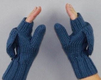 Beautiful hand knitted mittens. Fingerless gloves by WoolyThinker