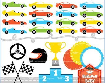 Racing car clipart | Etsy