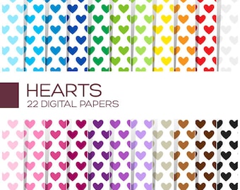 Popular items for digital heart papers on Etsy