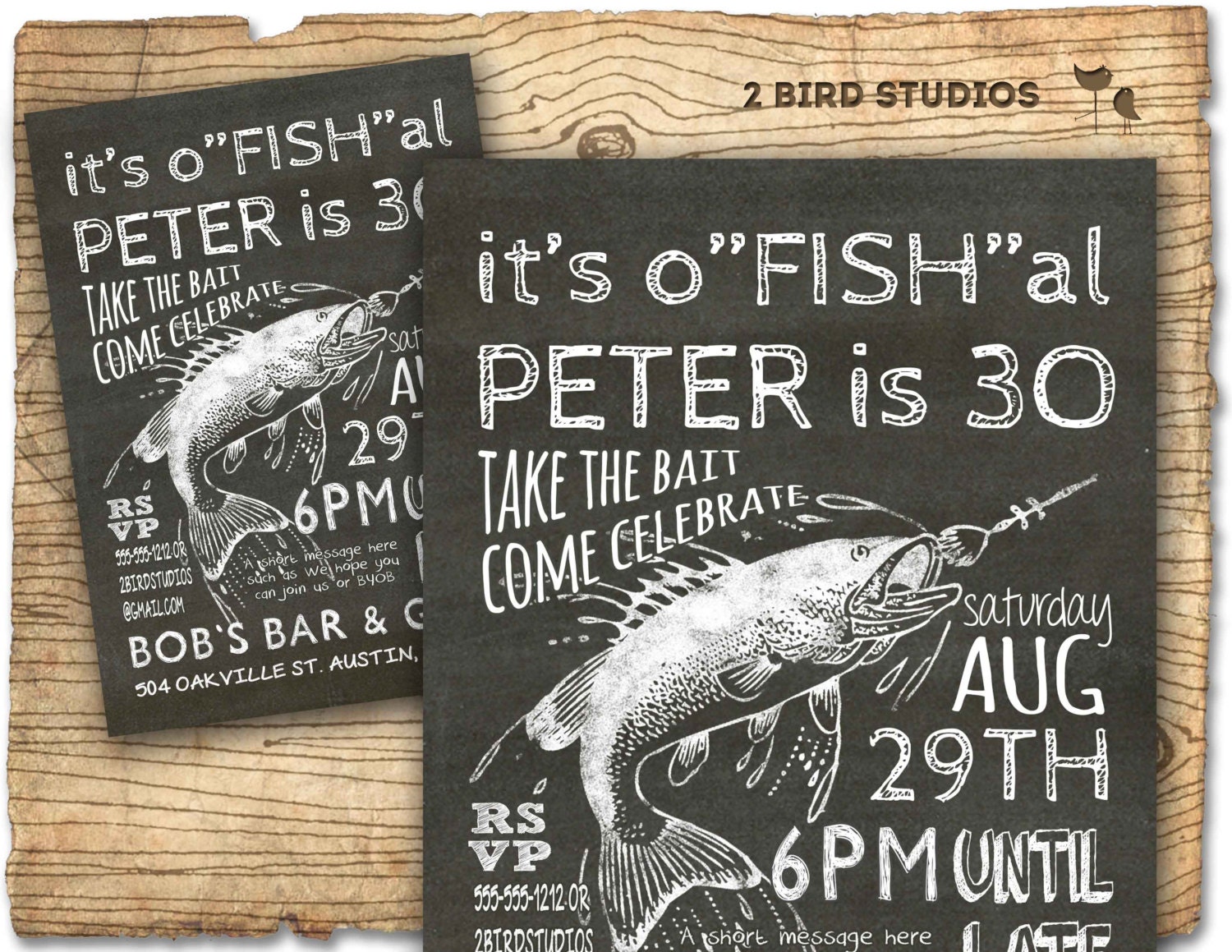 Blank Fishing Invitation Printable