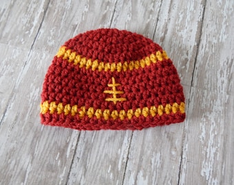 Crochet Football Beanie FSU Colors Made to Order