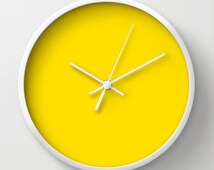 Popular items for yellow wall clock on Etsy