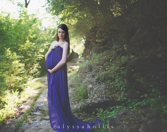 Maternity Wrap in sheer purple photography prop