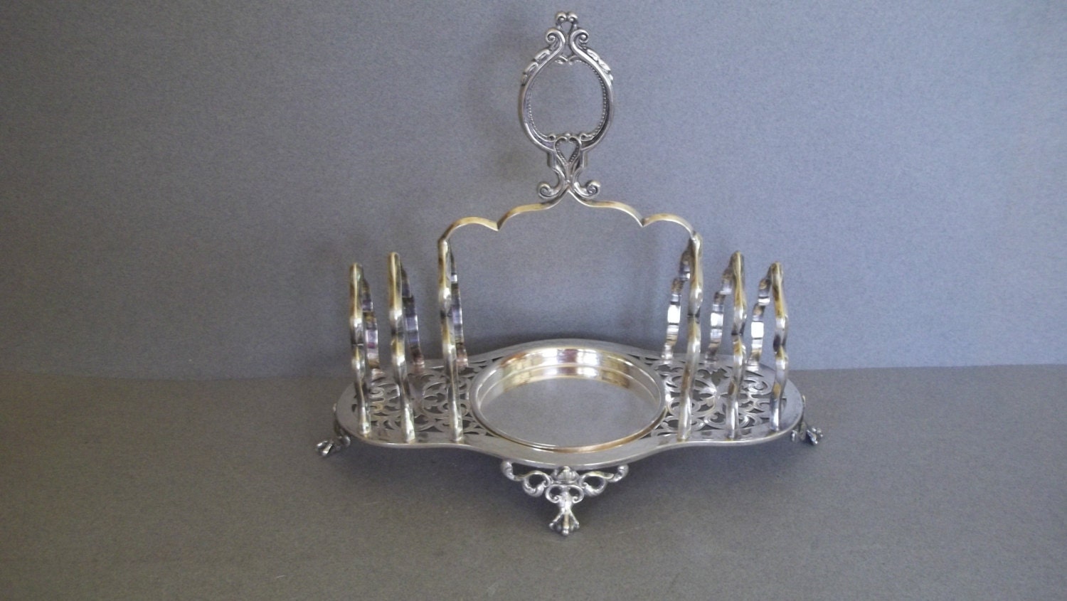 English Silver Toast Rack Silver Plate Toast Server