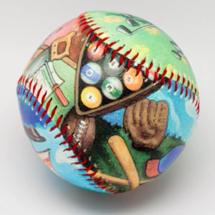 Father's Day Baseball Father Gift Full color by Unforgettaballs