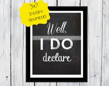 Popular items for i do declare on Etsy