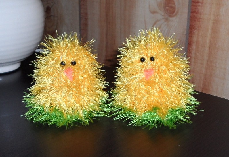 Set of 2 Fuzzy Chick Easter Egg Cozies Egg Cozy Easter Egg
