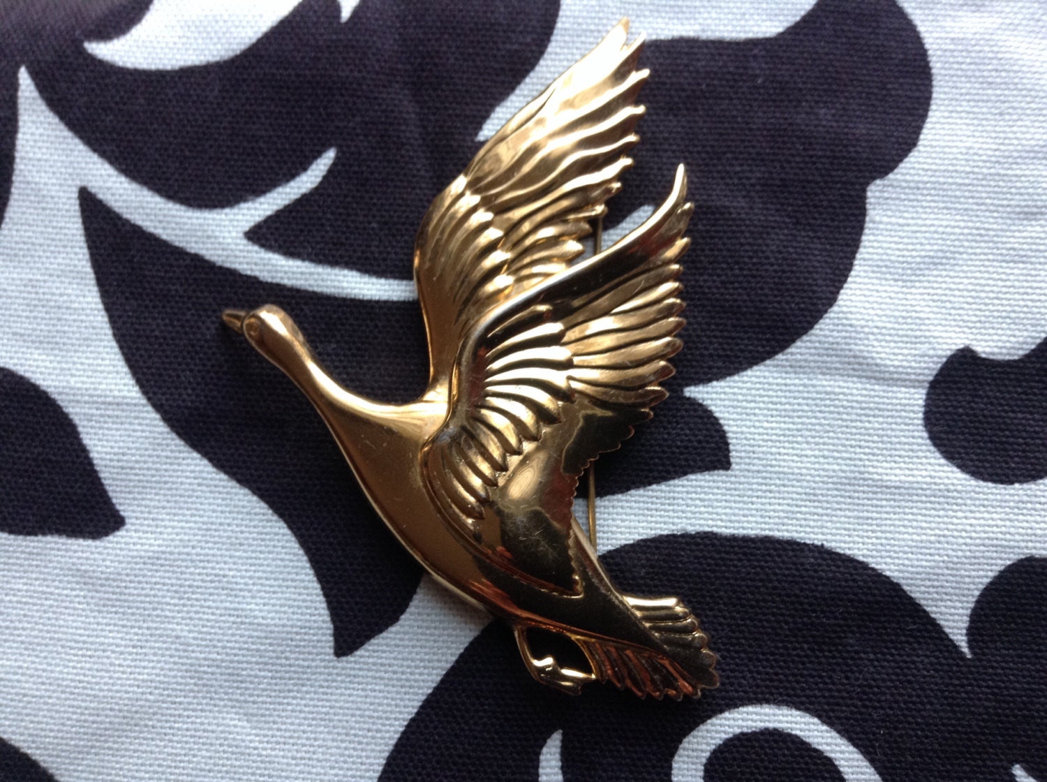 Pegasus Coro Gold Tone Flying Goose Brooch – Haute Juice