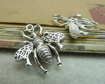Popular items for silver bee charms on Etsy