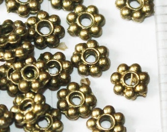 30 Antique silver beads spacers lead nickel safe 8mm SB44-S6