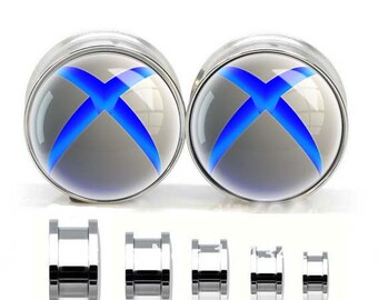 XBOX 360 logo ear plugs ,Screw Body Piercing Jewelry ,Stainless steel ...