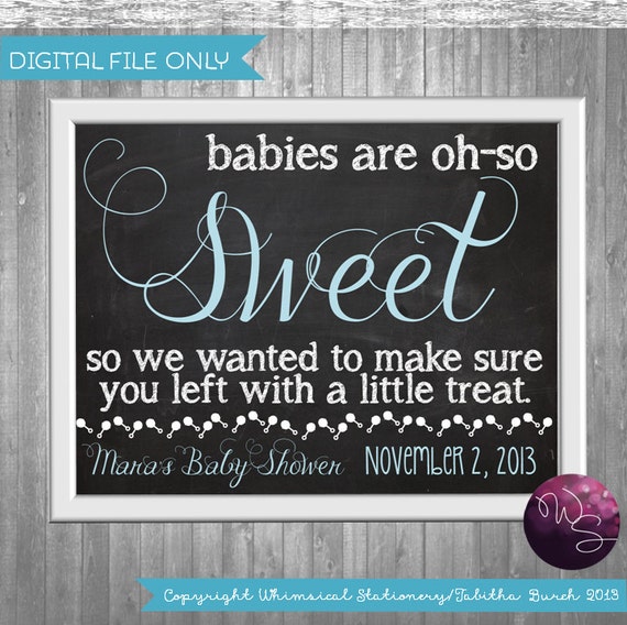 Party Favor Sign For Baby Shower at George Tarenorerer blog