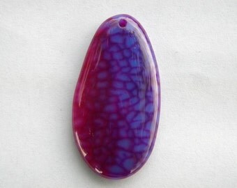 Large Purple and Pink Dragon Scale Agate Focal Bead