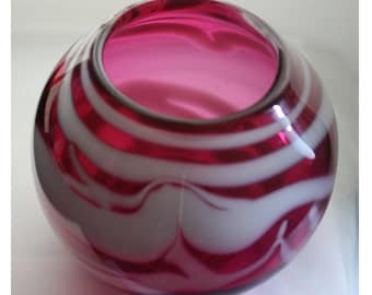 Magenta glass vase | Etsy