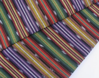 Mexican Fabric 20 Handwoven 100% Cotton Rainbow by TextileSupply