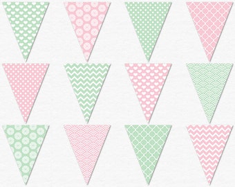 Popular items for mint bunting on Etsy