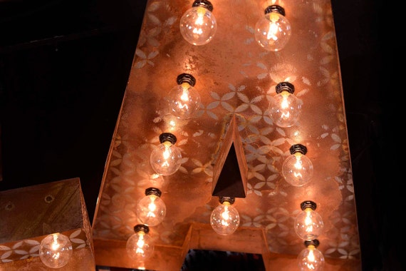 BAR letter Package Bar sign Cafe sign Lighted Metal Marquee