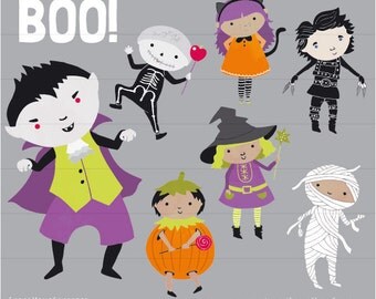 Halloween cute clip art kawaii clipart cute whimsical