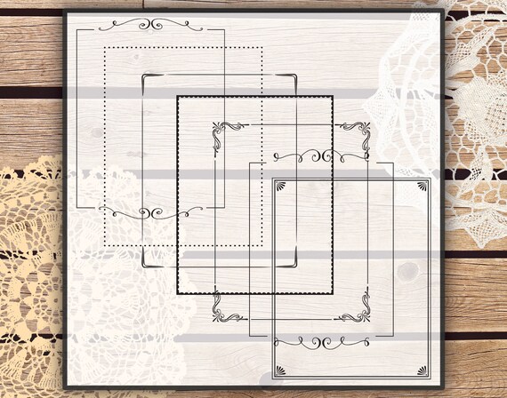 Clipart Frames and Page Borders 2 Instant Download 24