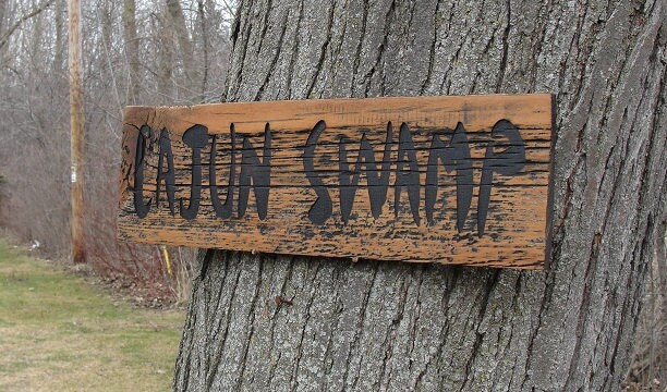 Rustic Sign Cajun Swamp Rustic reclaimed Barn wood