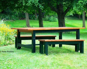 Country wood bench | Etsy