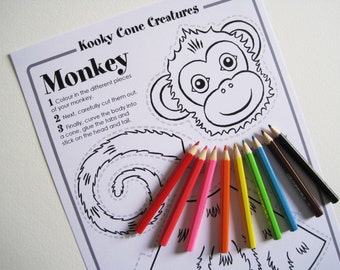 Monkey cut out | Etsy