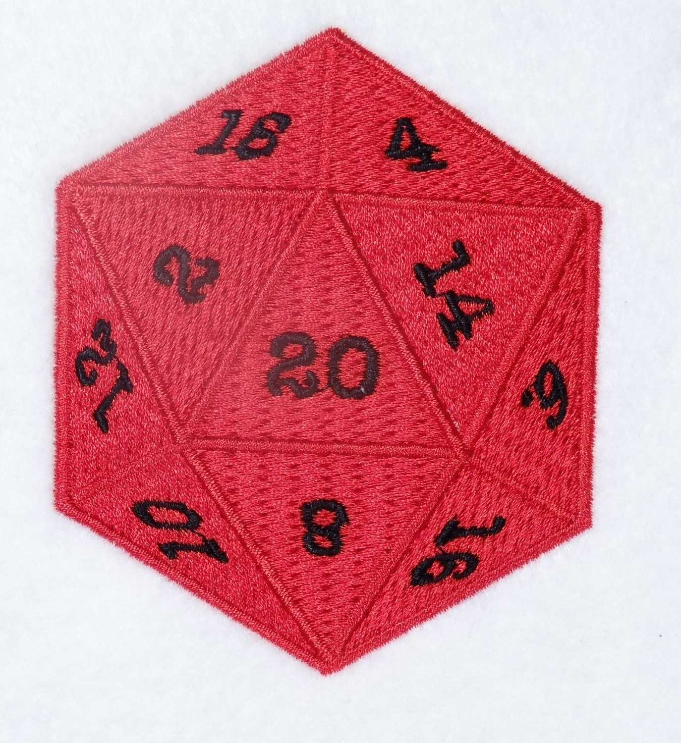 D20 Dice Patch 80mm 3.14 inch