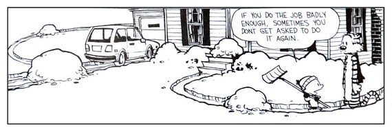 Calvin and Hobbes Bad Job Comic Strip Print 24