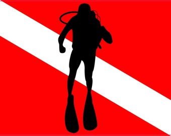 Popular items for diver down on Etsy