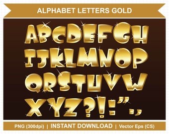 Popular items for shiny gold letters on Etsy