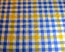 Popular items for yellow blue fabric on Etsy