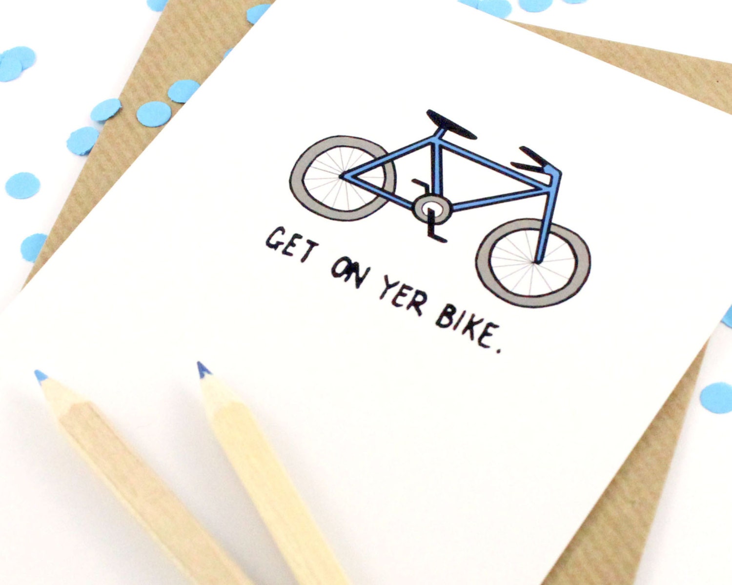 Funny Farewell Card Get On Yer Bike Good Bye by PostLoveDesigns