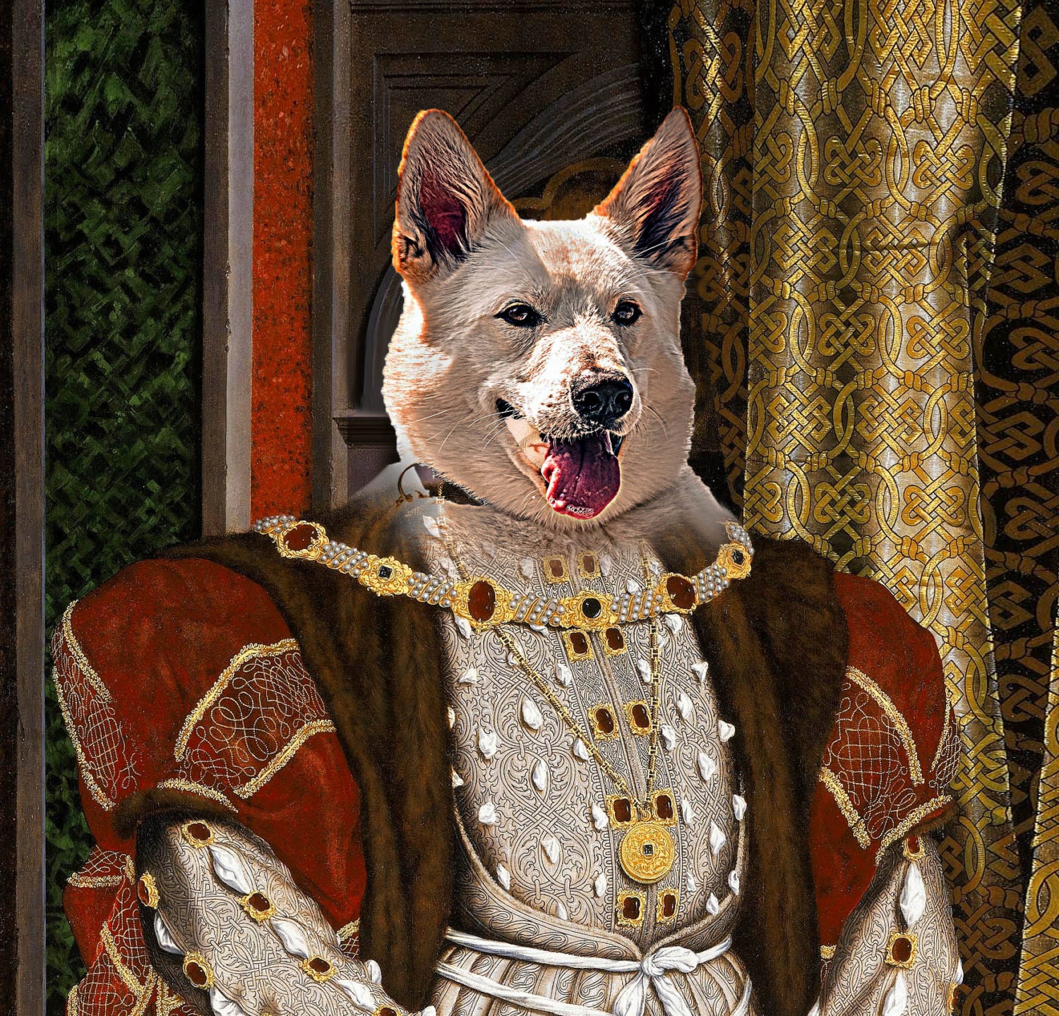 King Henry VIII Custom Pet Portraits Dog Portraits and Cat