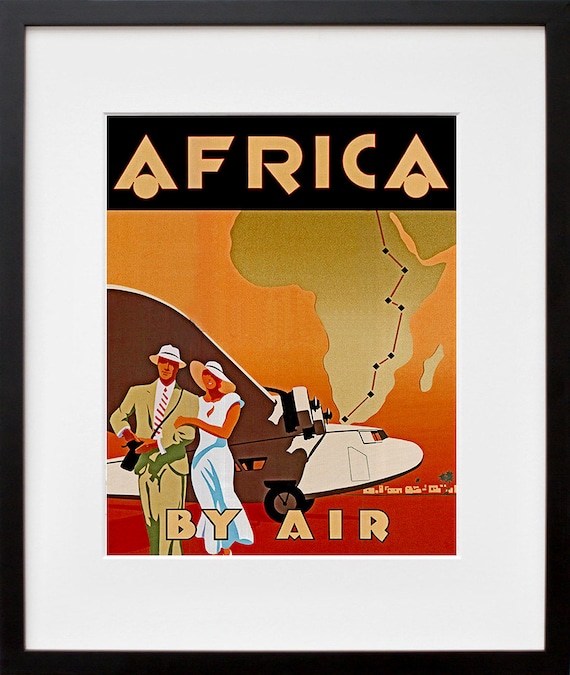 Africa Travel Poster African Art Home Decor Print by Blivingstons