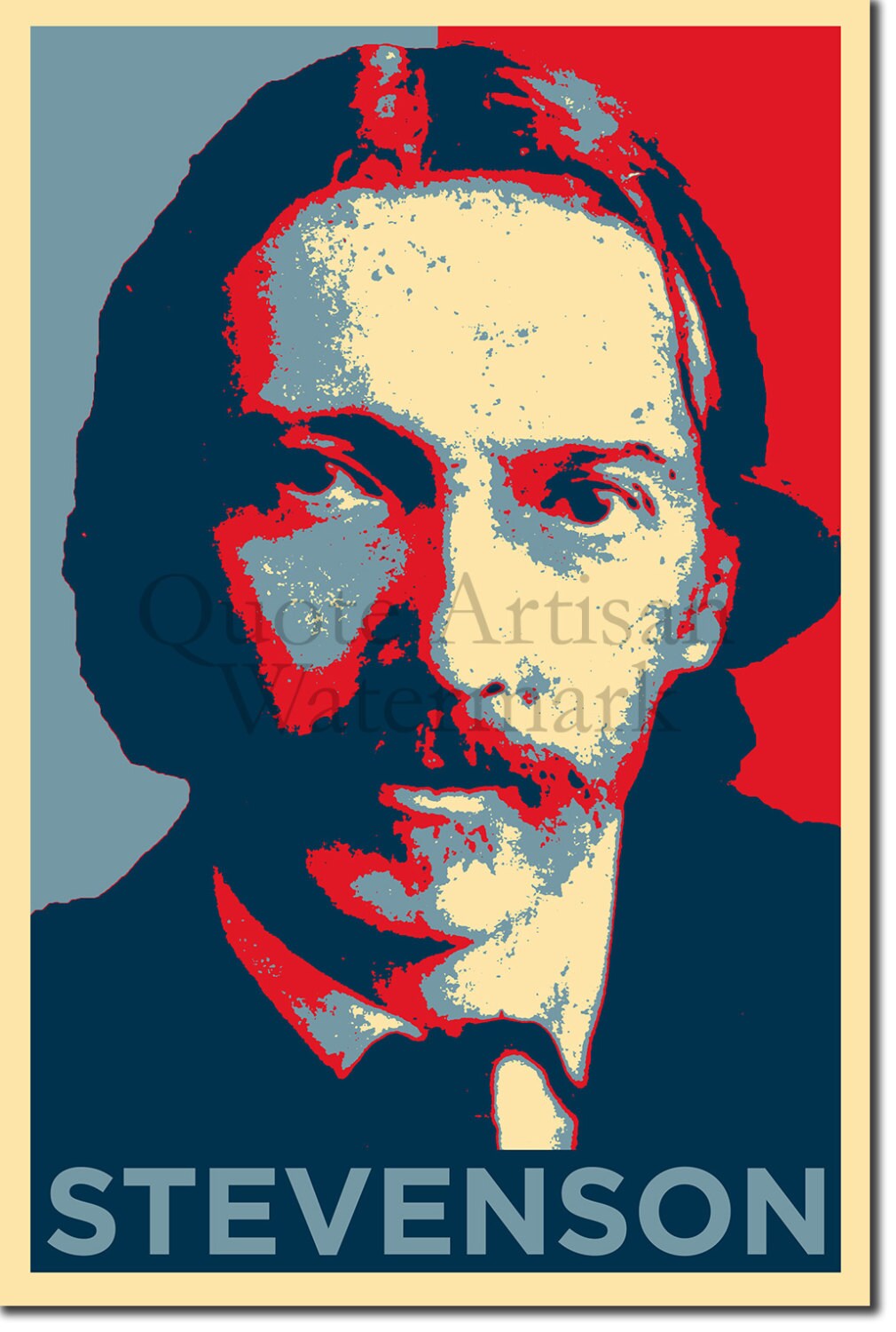 Robert Louis Stevenson Original Art Print 12x8 Inch Photo