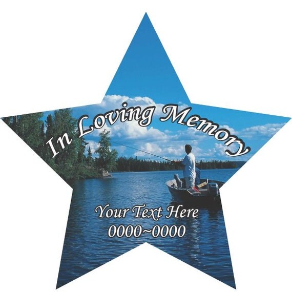 Fishing In Loving Memory Full Color Star Shape 001 Custom