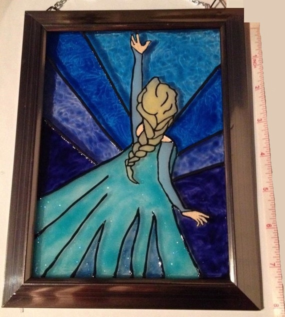 Frozen Painted Faux Stained Glass