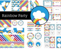 Popular items for rainbow theme party on Etsy