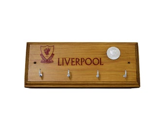 Rustic Handmade Wooden Liverpool FC Football Club Key Holder premier ...