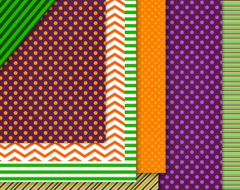 Halloween Alphabet Letters Clip Art Orange Purple Green Letter