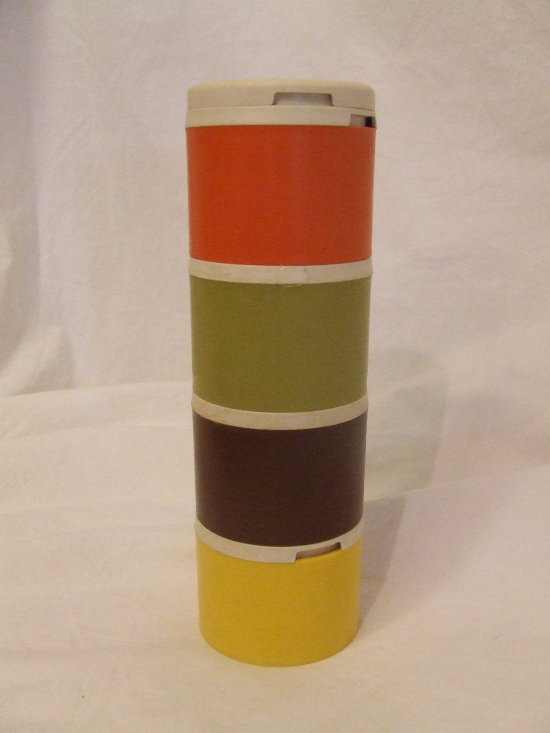 Vintage Stackable Season/Spice Containers 1970’s Brown/Green/Orange ...