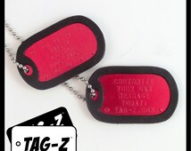 Popular items for red dog tag on Etsy