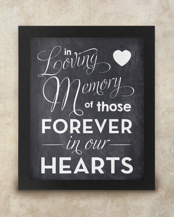 In Loving Memory of those Forever in our Hearts 8x10