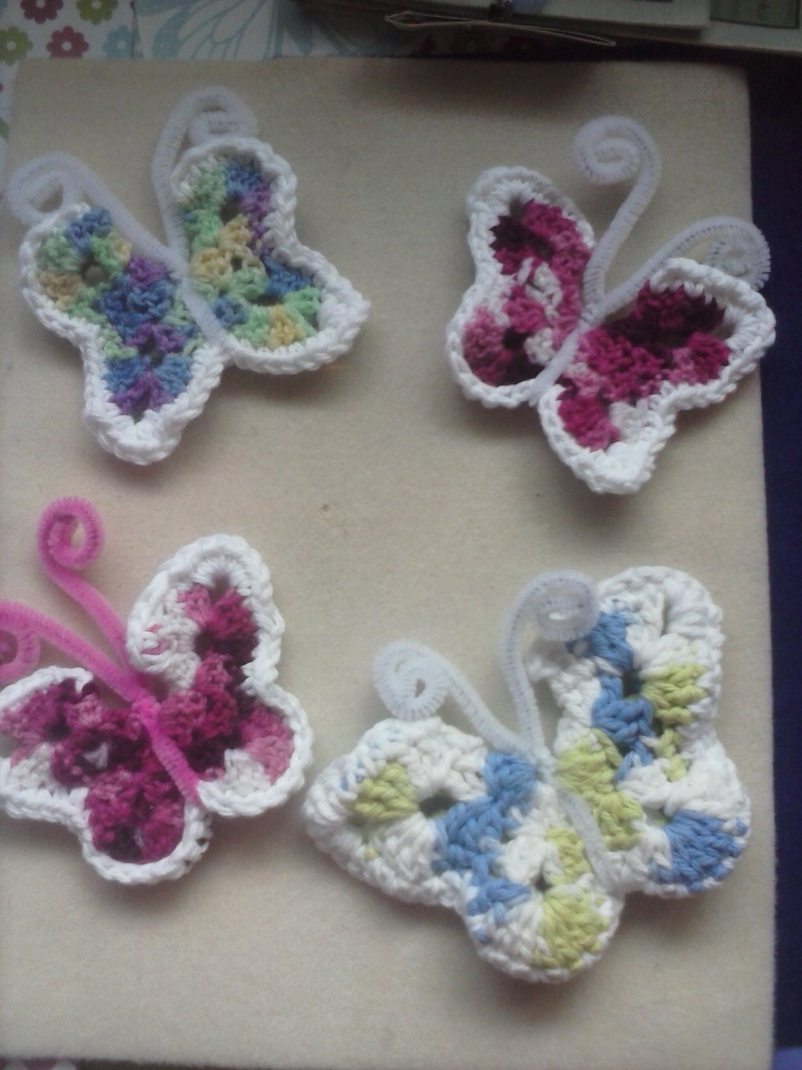 Crocheted Butterfly Magnets – fatesteppedin25