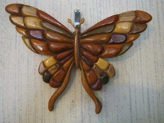 Items similar to Nature’s Palette; intarsia butterfly on Etsy