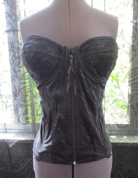 Vintage Lady Marlene Black Lace Corset By Theblackcatcloset