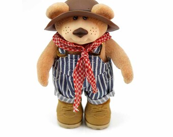 DUDLEY FURSKIN 1986 Furskins Poseable Character Bear Doll by Xavier ...