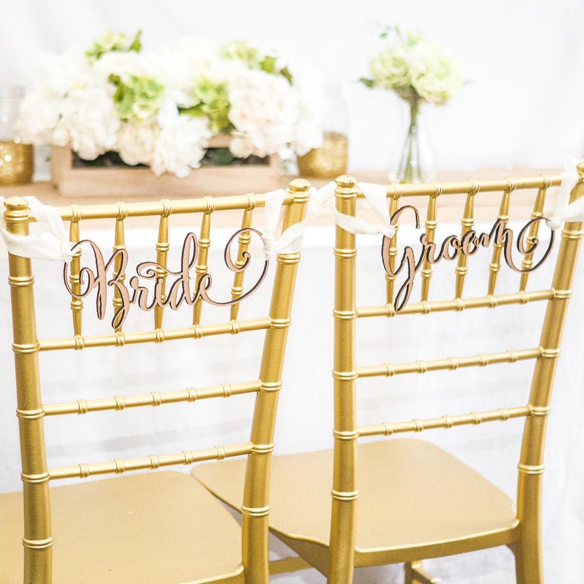 Chair Signs for Wedding Bride/Groom Wedding