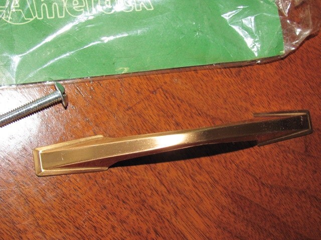 Vintage Mid-Century Amerock “Catalina” Dull Bronze Plate Drawer Pull ...